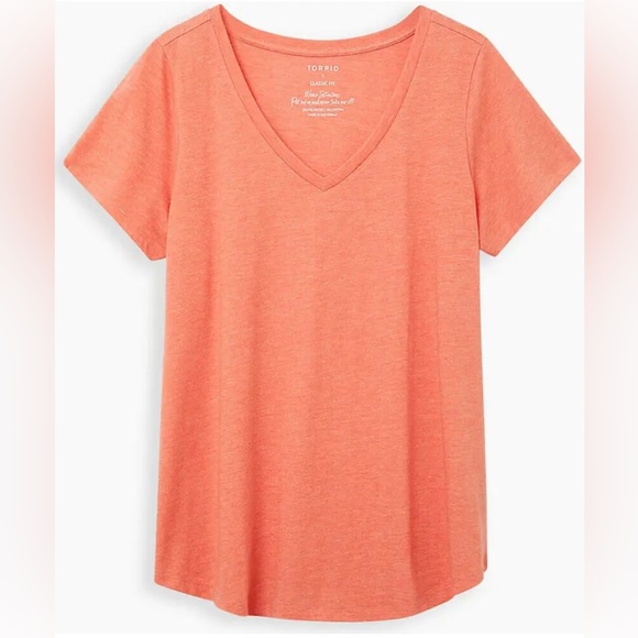 torrid | Tops | Torrid Vneck Classic Fit Girlfriend Tee In Rust 44x26 ...